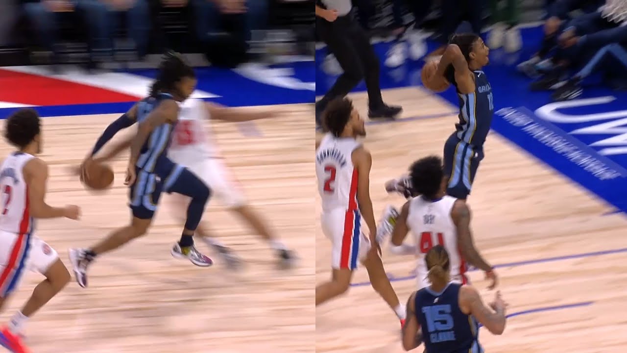 【影片】Ja Morant引擎全開，抄截後一條龍快攻，背後運球過人後直接起飛雙手入樽！ | 廢青NBA | 籃球地帶 - FanPiece