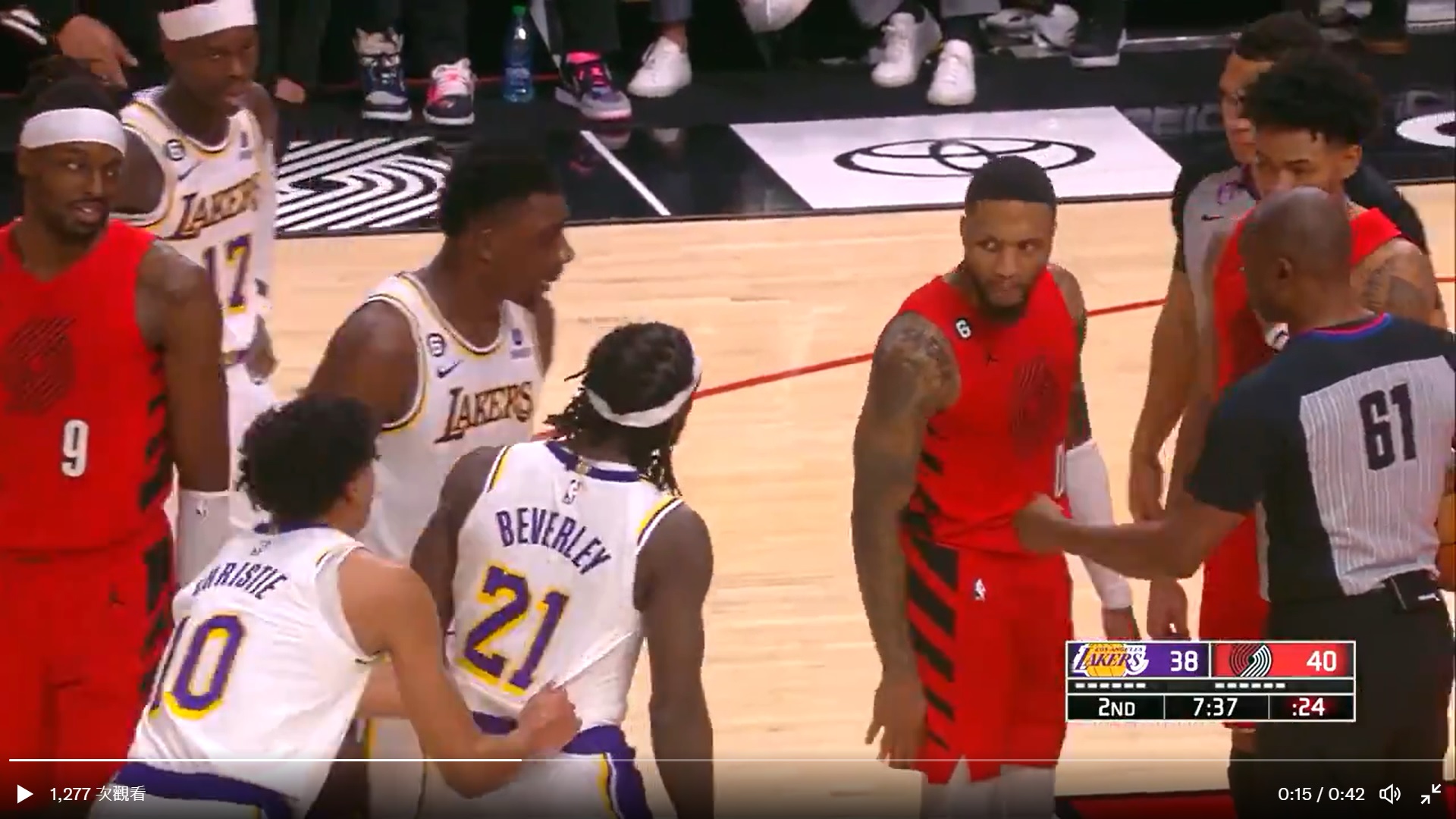 Patrick Beverley向Damian Lillard噴垃圾話，結果遭到狠話回擊還吃下技犯，且立刻被打出一波31-8的攻勢 | NBA ...