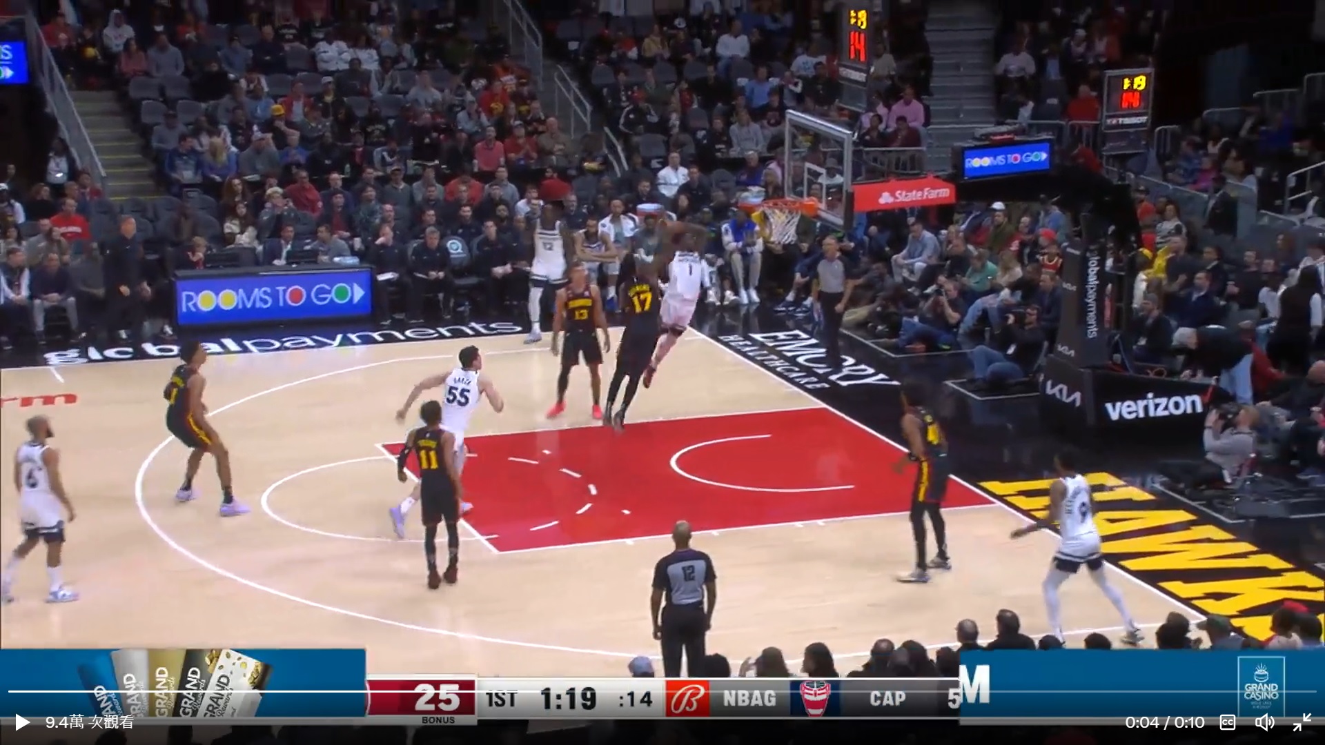 Anthony Edwards體能太勁爆了！上下半場分別在空中滑翔送上雙手暴扣 | NBA地域 | 籃球地帶 - FanPiece