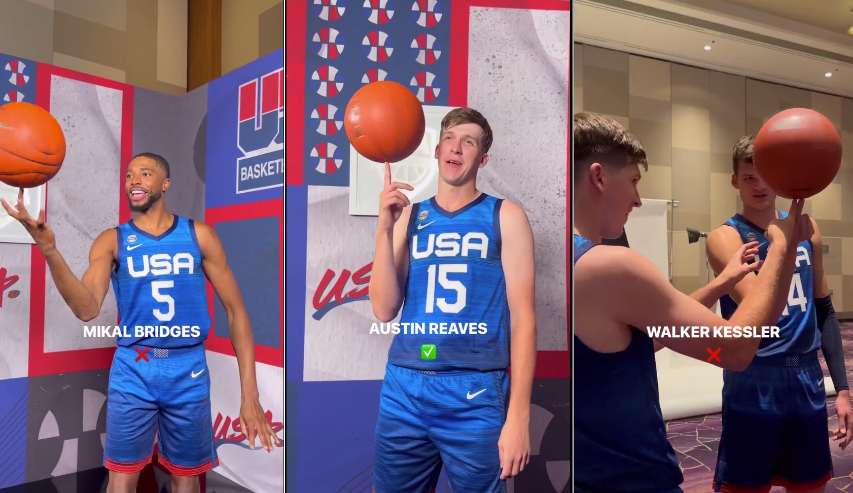 [花絮影片] 美國隊成員誰最會用手指轉球？Austin Reaves 傳給 Kessler 時後者立即失敗了 | 籃球場 | 籃球地帶 ...